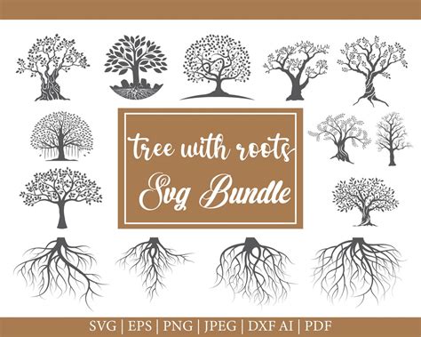 20 Tree With Roots Svg Bundle Etsy
