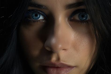 Premium Photo Glamorous Closeup Of A Womans Expressive Eyes
