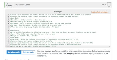 Solved LAB While Loops АCTIVITY main py Load Chegg