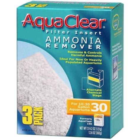 Aquaclear Ammonia Remover Filter Insert Size 30 3 Count 1 Fred Meyer