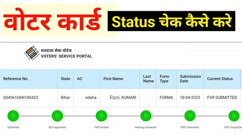 Voter Card Status Check Kaise Kare How To Check Voter Card Status