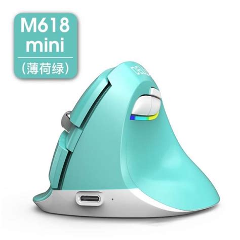 Jual Mouse Delux M618 Mini Bluetooth Wireless Dual Mode Vertical Mouse