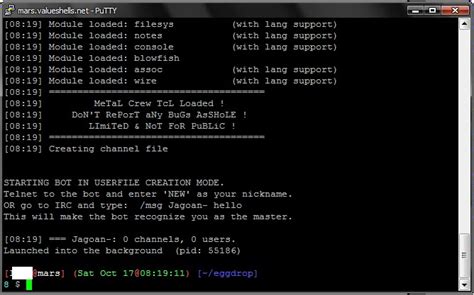 cara membuat bot irc di shell gratisan menggunakan putty dan winscp