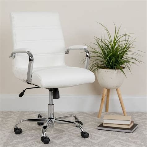 White Task Chair With Arms Noemi Romeo