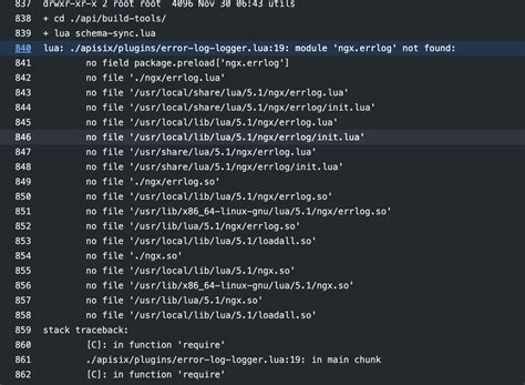 Ci Failed With Error Lua Apisixpluginserror Log Loggerlua19