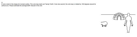 Solved 2 A Wire Is Bent In The Shape Of A Human Outline Chegg Com