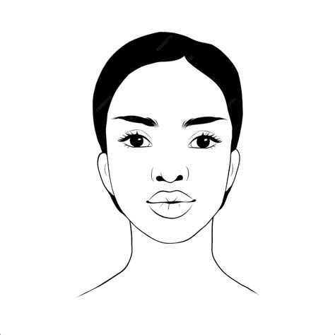 Premium Vector Vector Portrait Of Beautiful African American Woman In