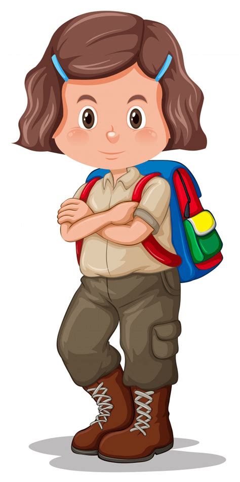Girl Scout Free Drawing Png Download Free At Gpngnet