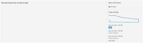 Master Branch Started Showing The Main Branch Has No Lines Of Code Sonarqube Cloud Sonar