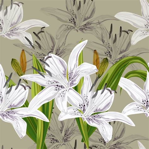 Pattern Of The Lilies Of The Valley Stock Vector Illustration Of