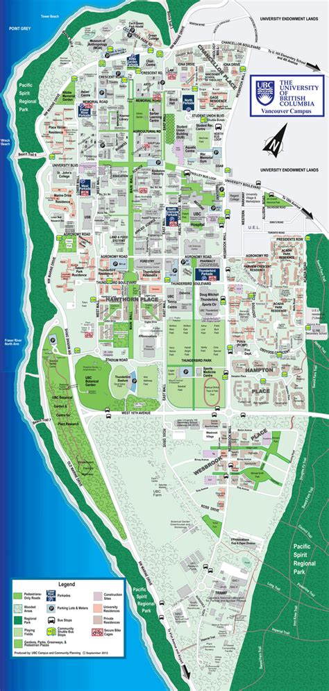 Wayfinding At Ubc Vancouver Campus Ubc Map University Of British