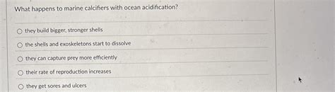 What Happens To Marine Calcifiers With Ocean