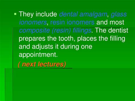 Ppt Dental Materials Role Of The Filling Classification Temporary And Permanent Filling