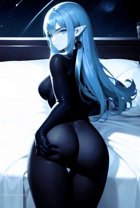 Rule 34 Aeos Ai Generated Blue Body Blue Eyes Blue Hair Dragon Ball