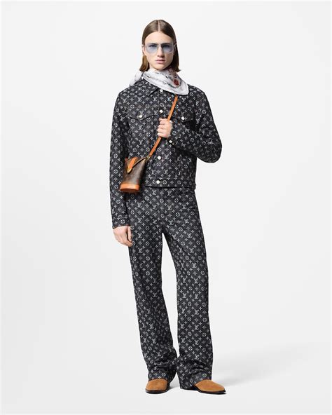 Monogram Jacquard Denim Skate Pants Men Ready To Wear Louis Vuitton
