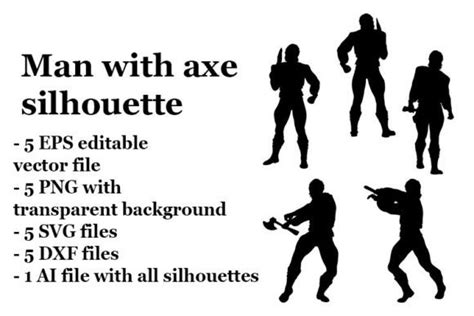Man With Axe Silhouette Graphic By Annartshock · Creative Fabrica