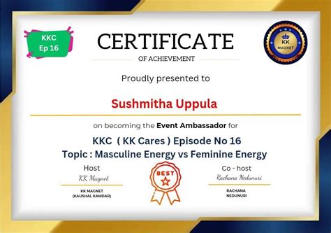 Sushmitha Uppula On Linkedin Celebrating A Major Milestone I Have Successfully Completed Kkc