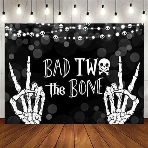 Bokeh Bad Two The Bone Halloween Birthday Backdrop Aperturee