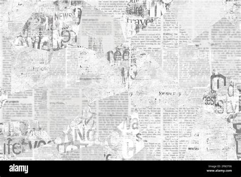 Newspaper Paper Grunge Aged Newsprint Pattern Background Vintage Old