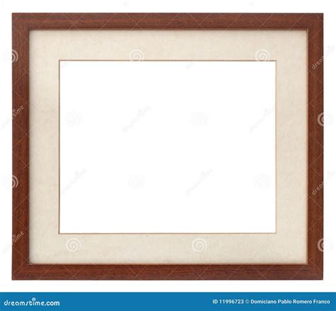 Wooden Photo Frame Passepartout Stock Image Image Of Object