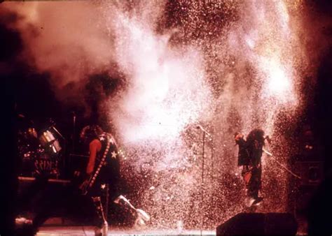 Gene Simmons Ace Frehley Paul Stanley Of Kiss Perform 1977 Old Music