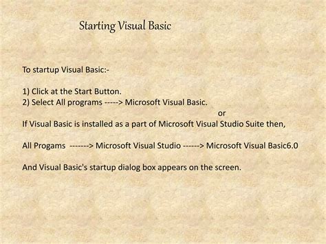 introduction to visual basic ppt pptx
