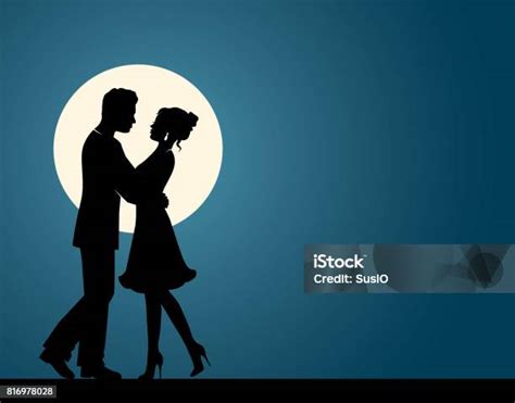 커플 사랑의 실루엣 커플에 대한 스톡 벡터 아트 및 기타 이미지 커플 로맨스 춤 Istock