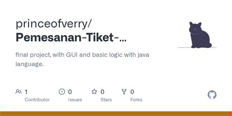 GitHub Princeofverry Pemesanan Tiket Bioskop TA DKP Final Project With GUI And Basic Logic
