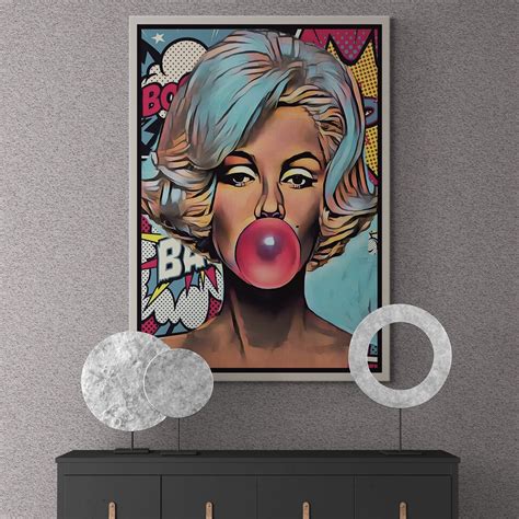 Marilyn Monroe Graffiti Framed Canvas Marilyn Monroe Pop Ar Inspire Uplift