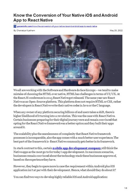 Ppt Know The Conversion Of Your Native Ios And Android App To React