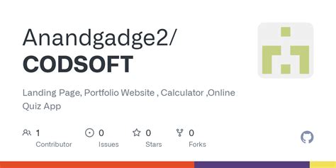 Github Anandgadge2codsoft Landing Page Portfolio Website