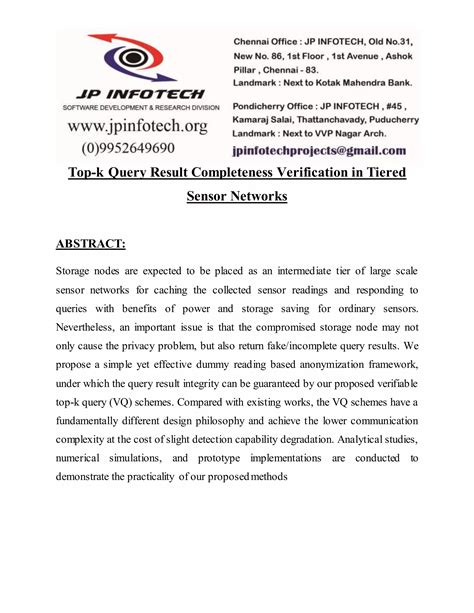 Jpj1431 Top K Query Result Completeness Verification Pdf