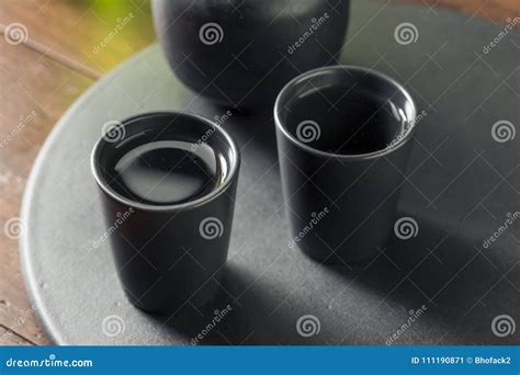 Alcoholic Japanese Sake Rice Wine Stock Image Image Of Drunk