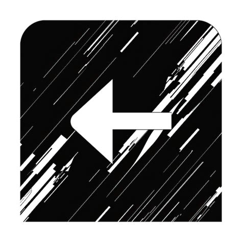 Premium Photo Photo Icons Arrow Alt Square Left Icon Black And White Diagonal Texture