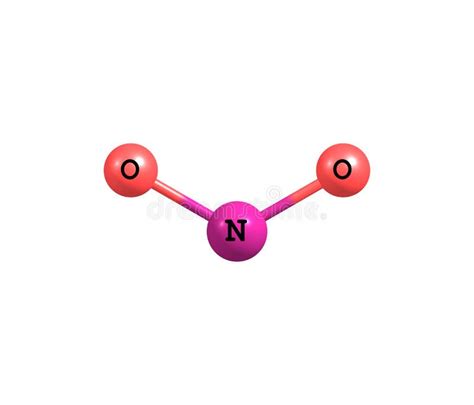 Nitrogen Dioxide Molecular Structure Isolated On White Stock