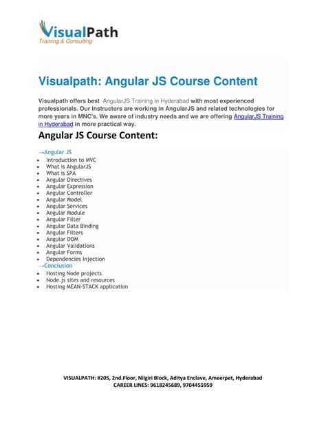 Ppt Angularjs Course Content Powerpoint Presentation Free Download
