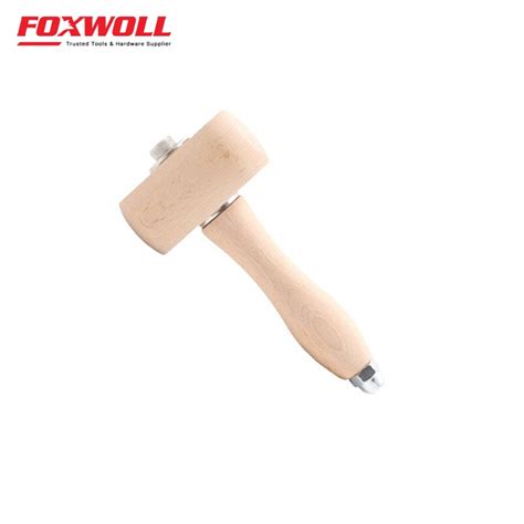 Leather Diy Beech Round Hammer Log Hole Punching Hammer Foxwoll