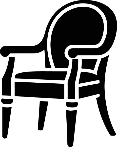 Chair Clip Art Black And White 54339071 Vector Art At Vecteezy