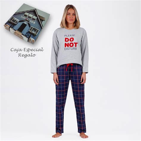 Pijama Mujer Algodón Manga Larga Admas