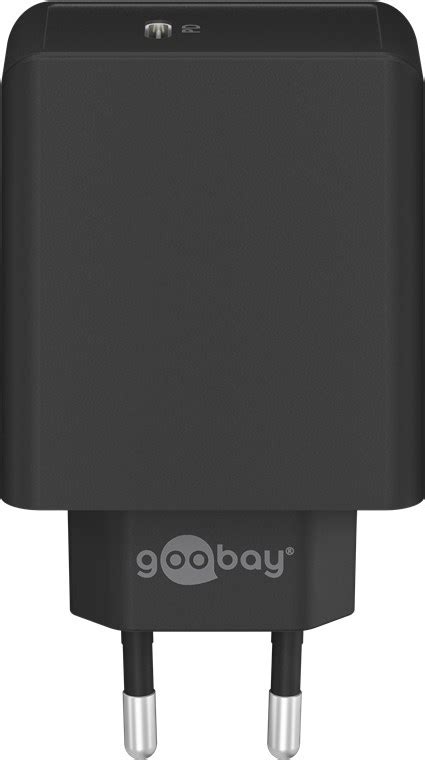 Goobay USB C PD Schnellladegerät 65 W schwarz Ladeadapter mit 1x