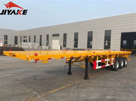 3 Axle Heavy Duty 40ft Flatbed Platform Drop Deck Utility Cargo