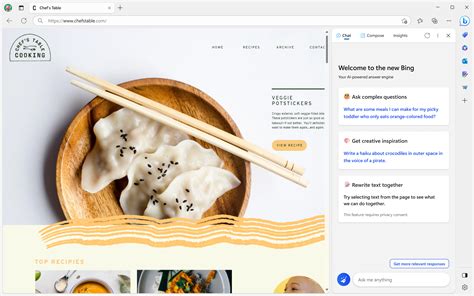 Bing Chat Microsoft Edge