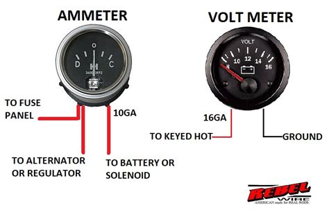 Auto Meter Volt Gauge Wiring Autometer Tach Pressure Fuel Am