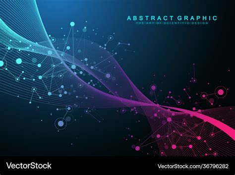 Digits Abstract Background With Connected Line Vector Image
