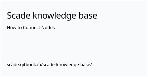 How To Connect Nodes Scade Knowledge Base