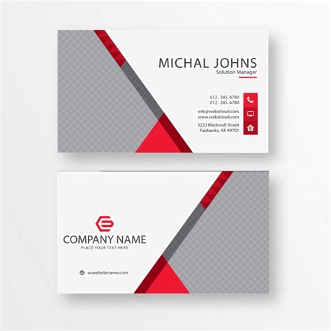 white business card with red details fastcode space