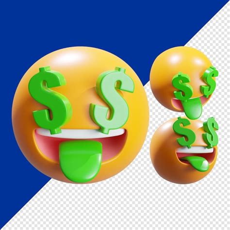 Premium Psd Psd Dollar Eyes Emoji Icon 3d Render Image