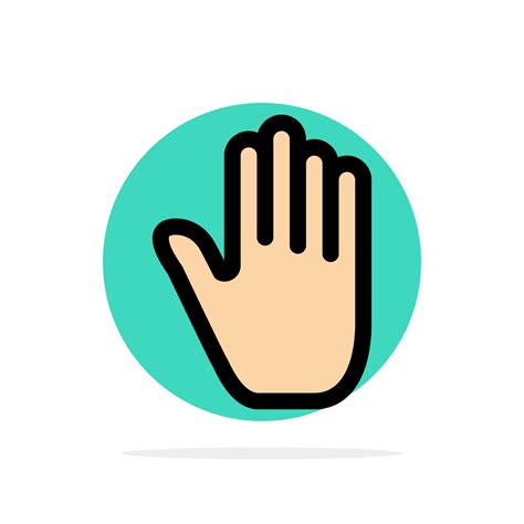 Body Language Gestures Hand Interface Abstract Circle Background Flat Color Icon 14450637 Vector