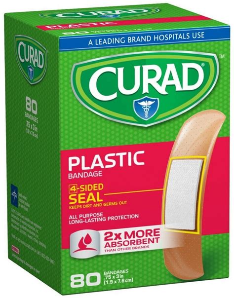 4 Pack Curad Plastic Bandages 75 X 3 Inches 80 Each