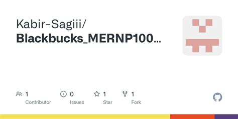 GitHub Kabir Sagiii Blackbucks MERNP100B1